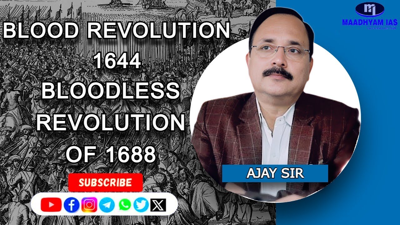 Blood Revolution Of 1644 || Bloodless Revolution Of 1688 || By Ajay Sir ...