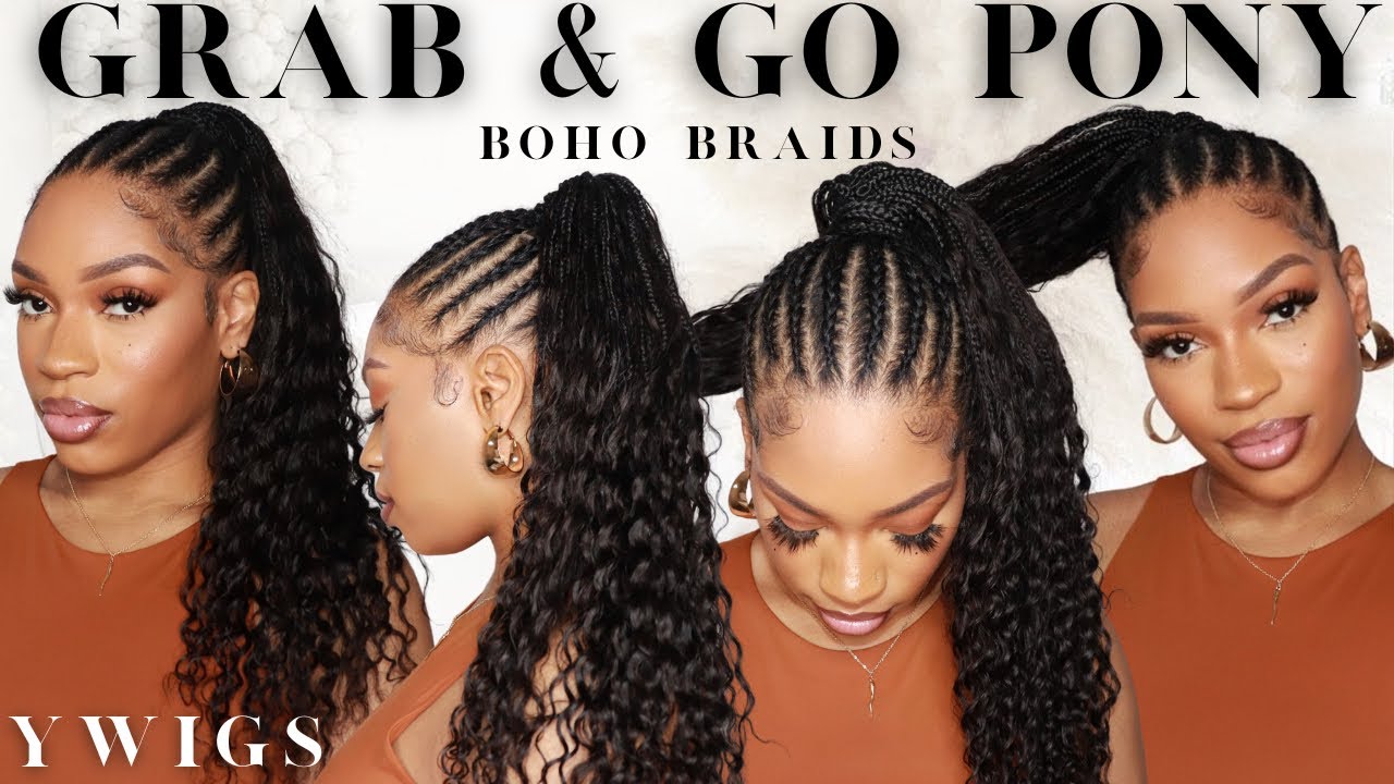 BOHO BRAID Ponytail | TOTAL Game CHANGER ‼️ 1 HOUR BRAIDED HAIRSTYLE ...