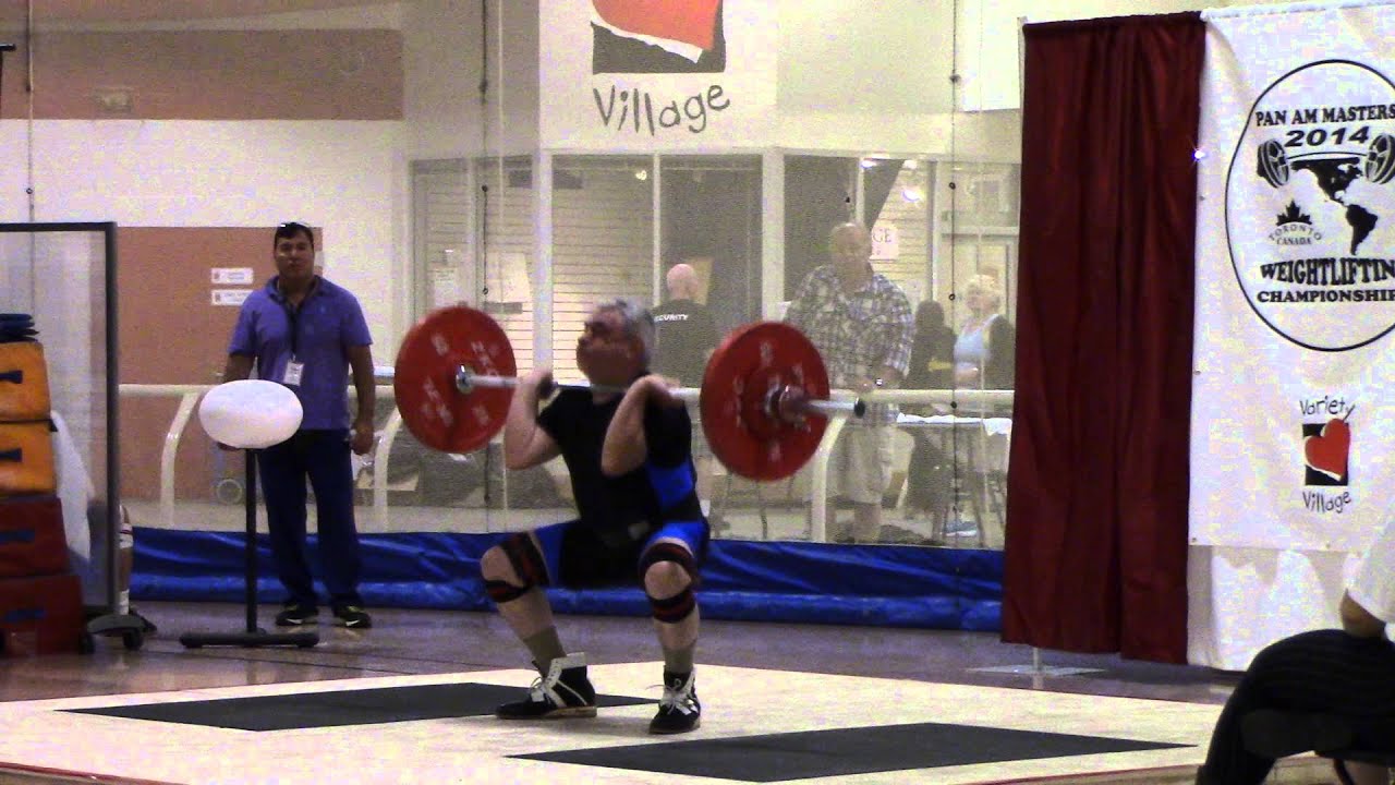 John Margolis, épaulé-jeté 80 kilos, Pan-Am Masters 2014 - YouTube