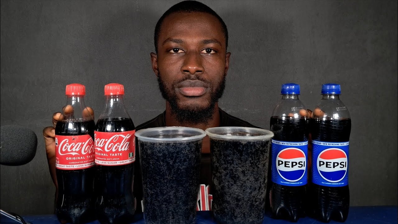 ASMR DRINKING | COCA-COLA AND PEPSI ASMR DRINK - YouTube