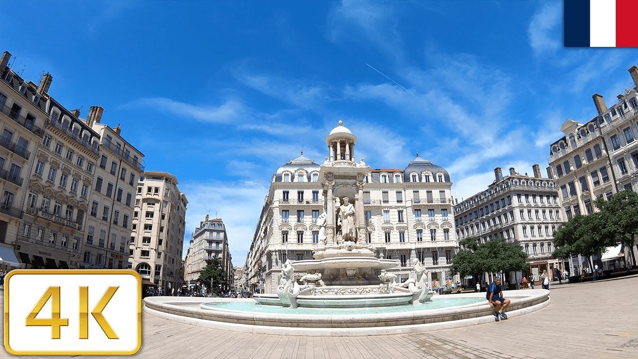 Main shopping streets in Lyon, France (Carré d'Or) | Summer 2021【4K ...