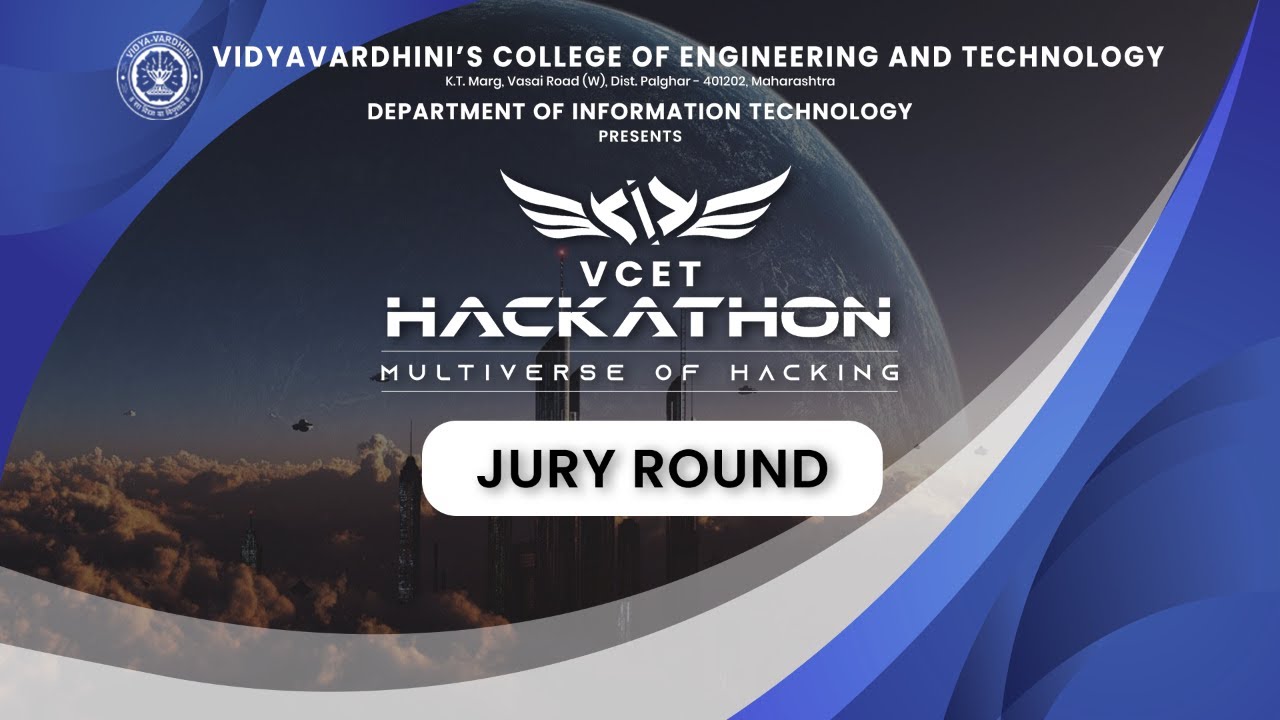Jury Rounds | VCET Hackathon 2022 - Multiverse of Hacking - YouTube