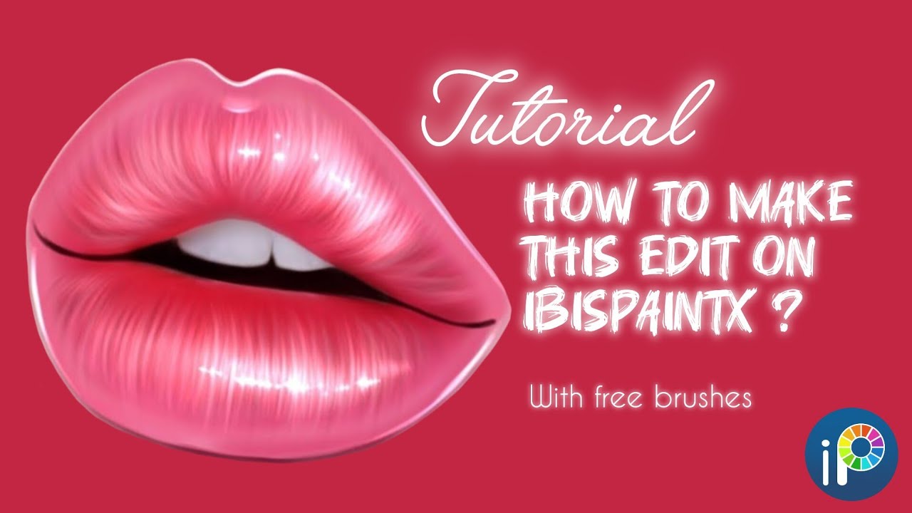 Lip Edit Tutorial, with free brush codes | Ibispaint X - YouTube