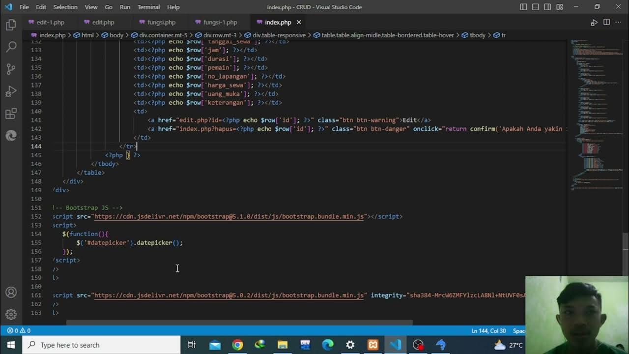 Pembuatan WEB CRUD dengan PHP, Mysql, JavaScript, dan HTML - YouTube