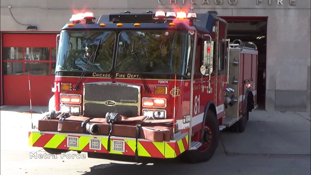 Chicago Fire Dept Engine 81 Responding - YouTube