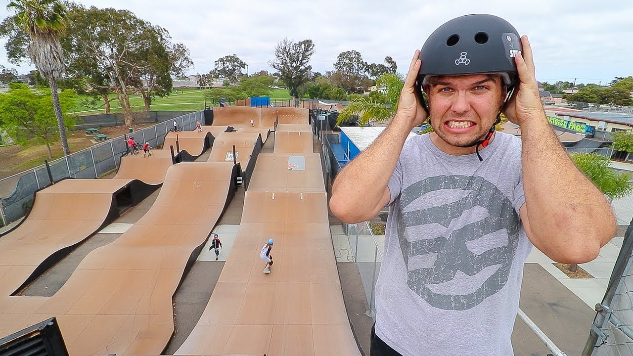 SCOOTER KID JUMPS MEGA RAMP - YouTube