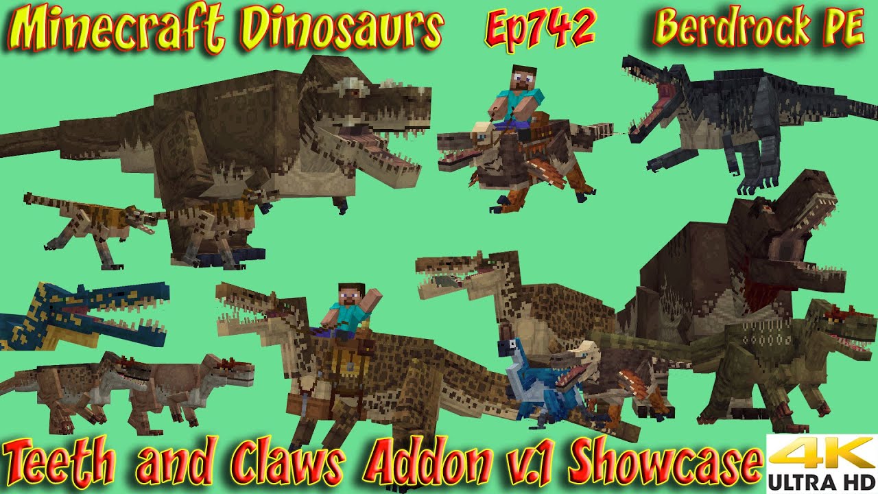 Teeth and Claws Addon v1 Showcase Minecraft Bedrock PE Minecraft ...