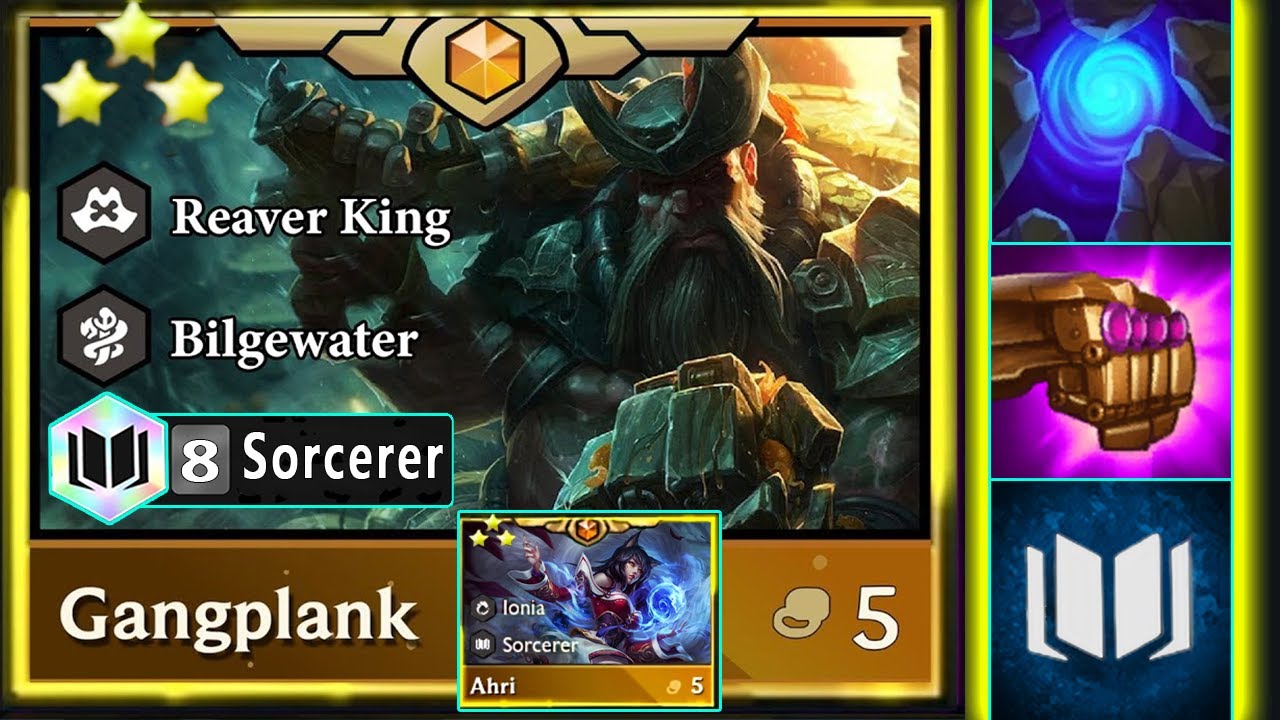 8 Sorcerer Gangplank ⭐⭐⭐ 3 Star Ft Ahri 3 Star Tft Set 9 5 Youtube
