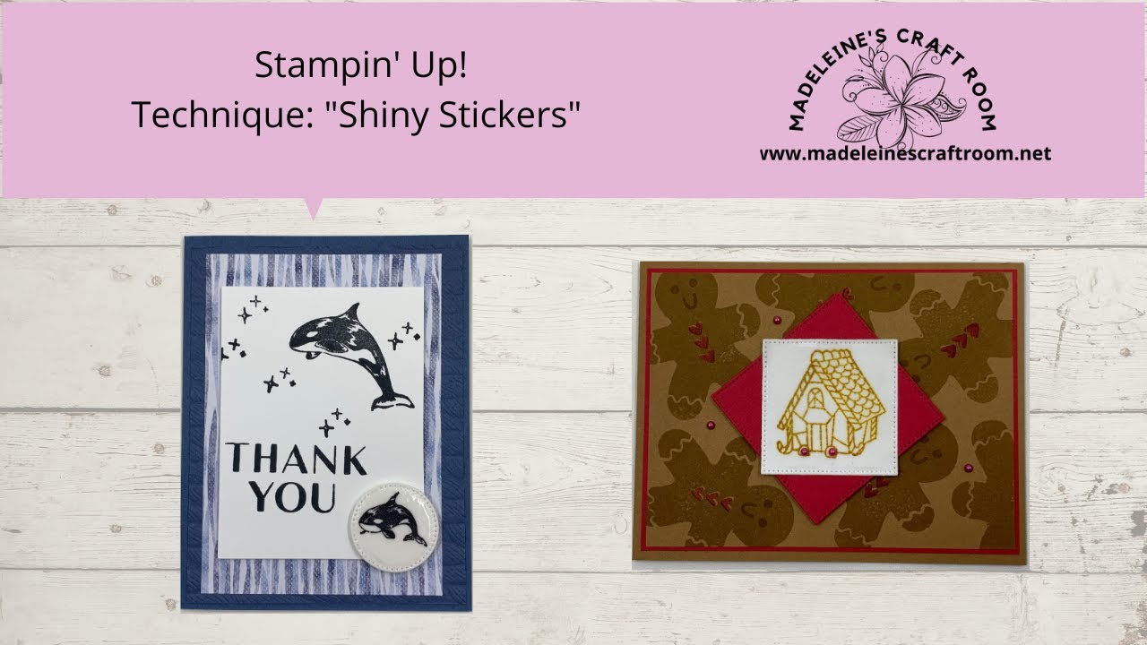 Shiny Sticker Technique for card making - YouTube