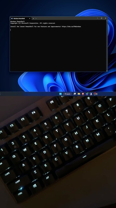 shortcut key to open the windows powerShell #keyboard #asmr # ...