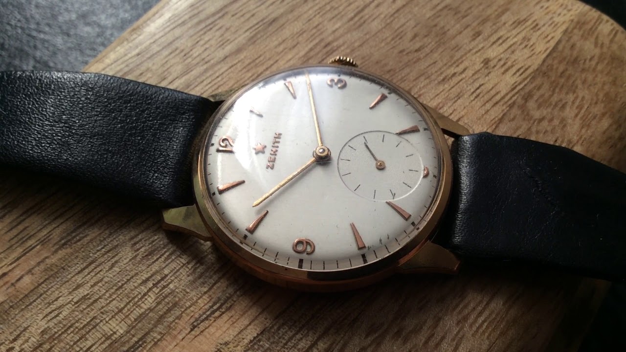 Zenith 18k gold watch - YouTube