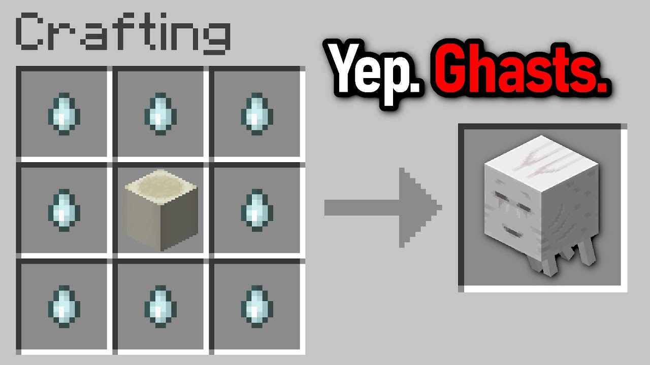 Yep, so YOU CAN CRAFT GHASTS NOW. - YouTube