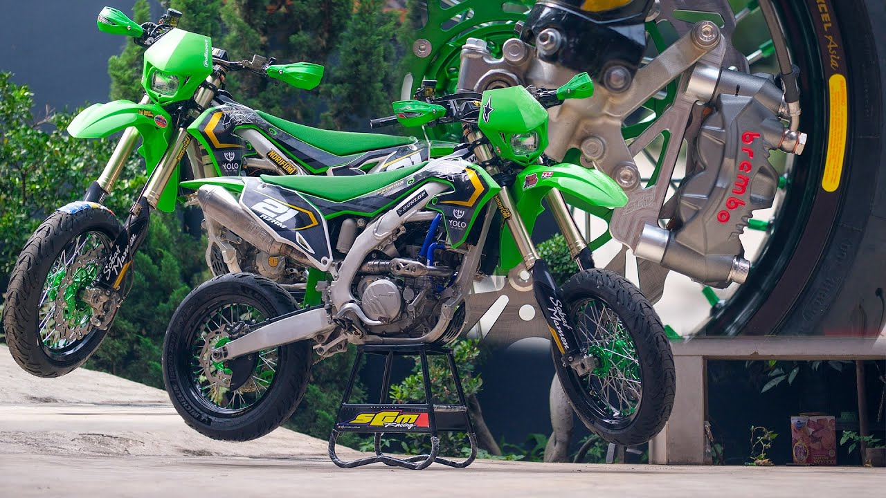 MODIF SUPERMOTO KAWASAKI KX 250 - YouTube