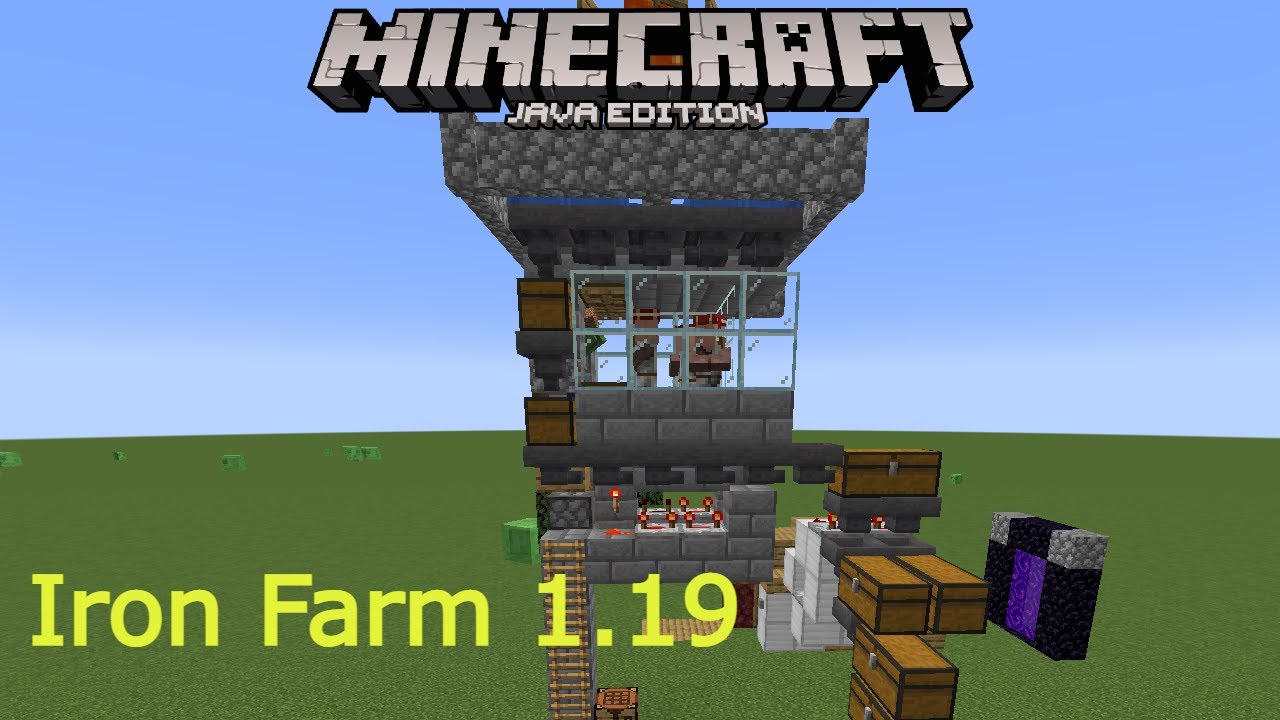 Building an Iron Farm In Superflat Survival - Minecraft 1.19 ...