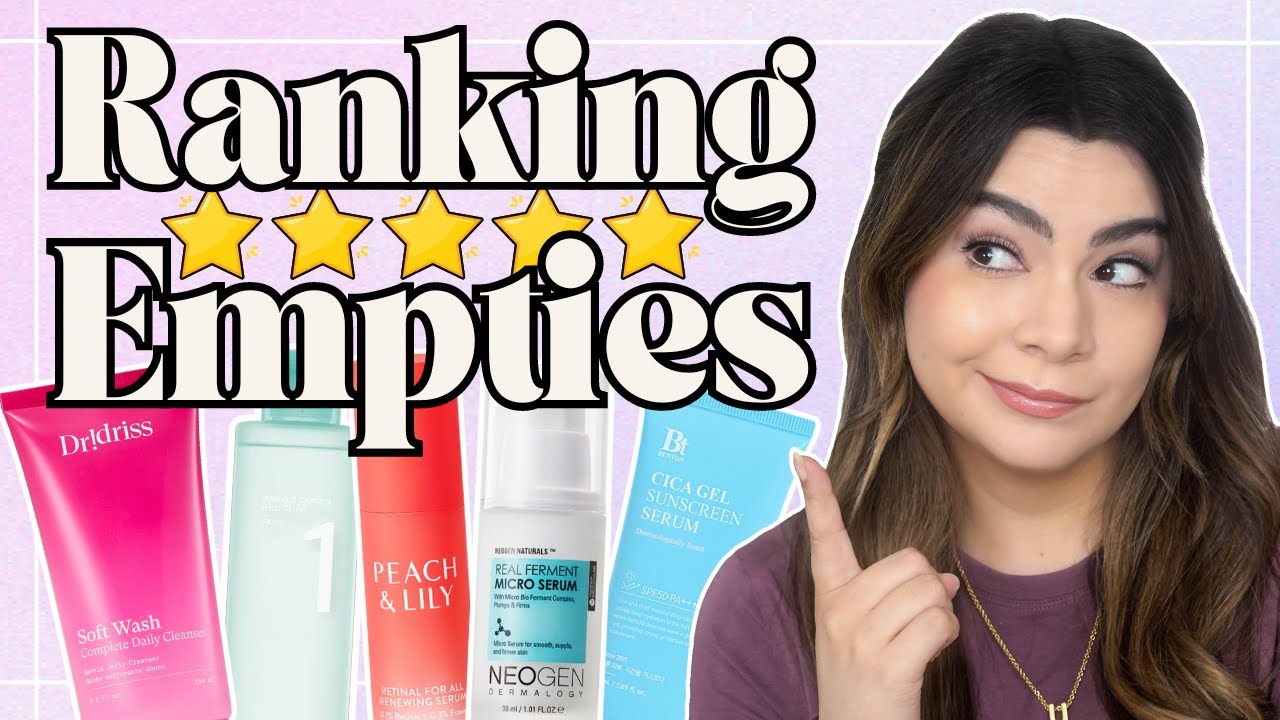 Ranking Summer Skincare Empties! 🌟🌟🌟🌟🌟 - YouTube