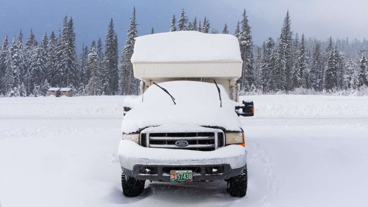 Hunkering Down in a Snowstorm | Staying Cozy in my Camper - YouTube