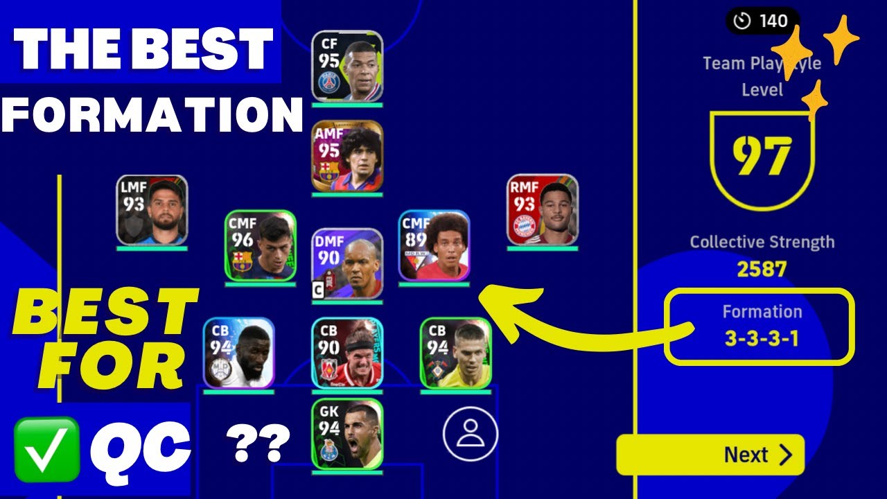 Unique 3331 Formation in eFOOTBALL 23 MOBILE 🔥| Unique 3331 formation ...