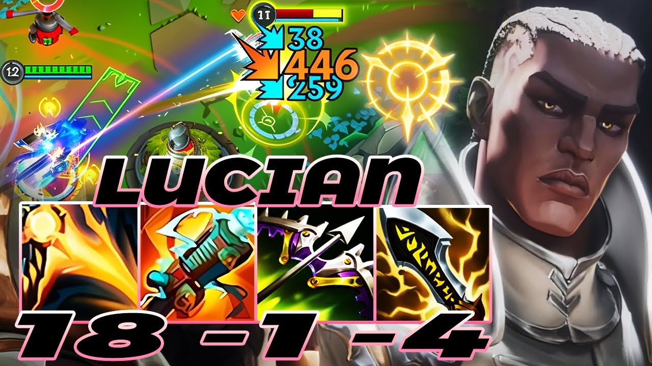 WILD RIFT LUCIAN ADC GAMEPLAY | 18 -1 -4 MVP | LUCIAN BUILD RUNES - YouTube