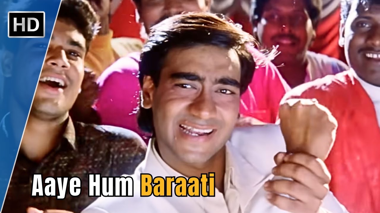 Aaye Hum Baraati Baraat Leke | Jigar | Ajay Devgn | Karishma Kapoor ...