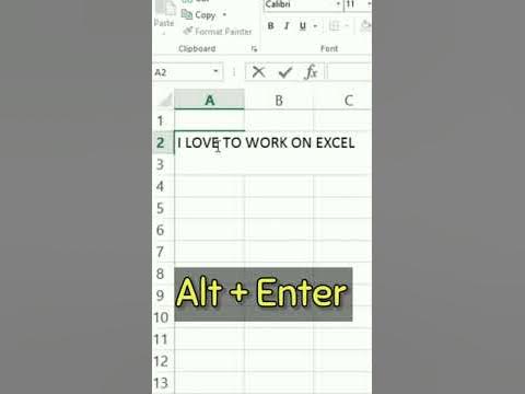 Quickly Insert New Line In Existing Cell in Excel || Create New Line In Same Cell || #short # ...
