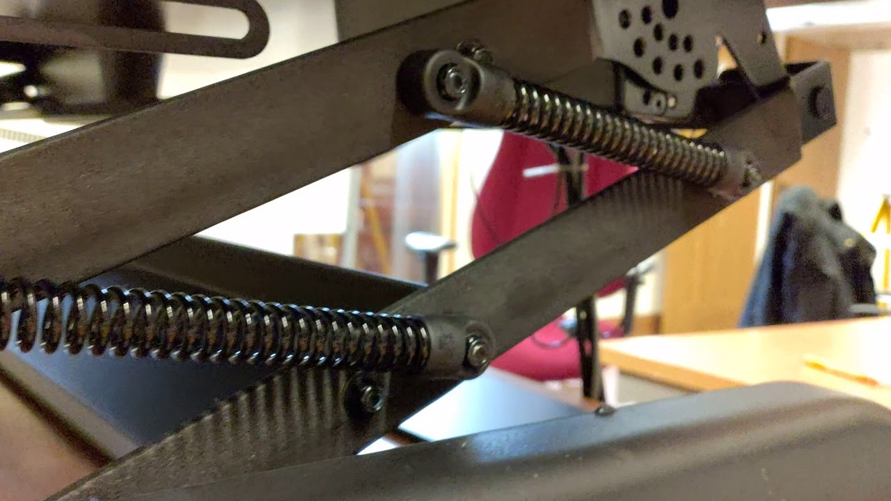 Varidesk spring mechanism - YouTube