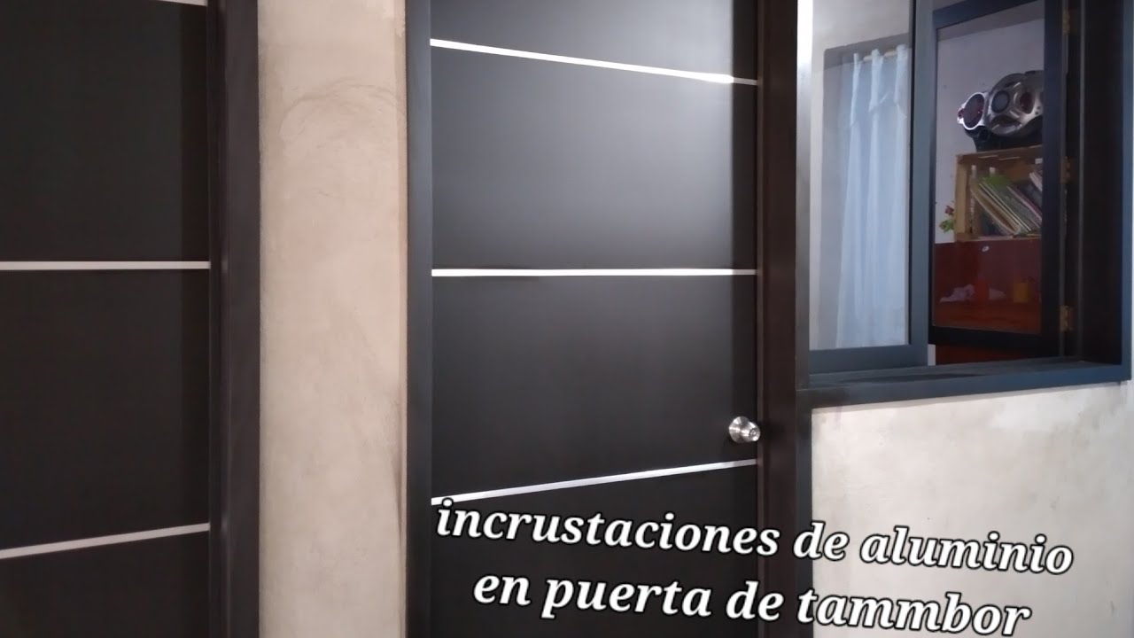 puerta de bandera con detalles en aluminio terminada ( ventana colocada ...