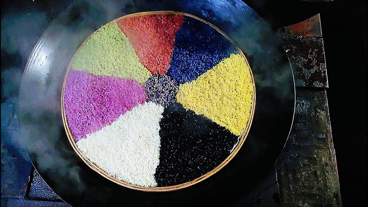 Colorful Sweet Rice / Sticky Rice / 彩色糯米饭/【Liulang】 - YouTube