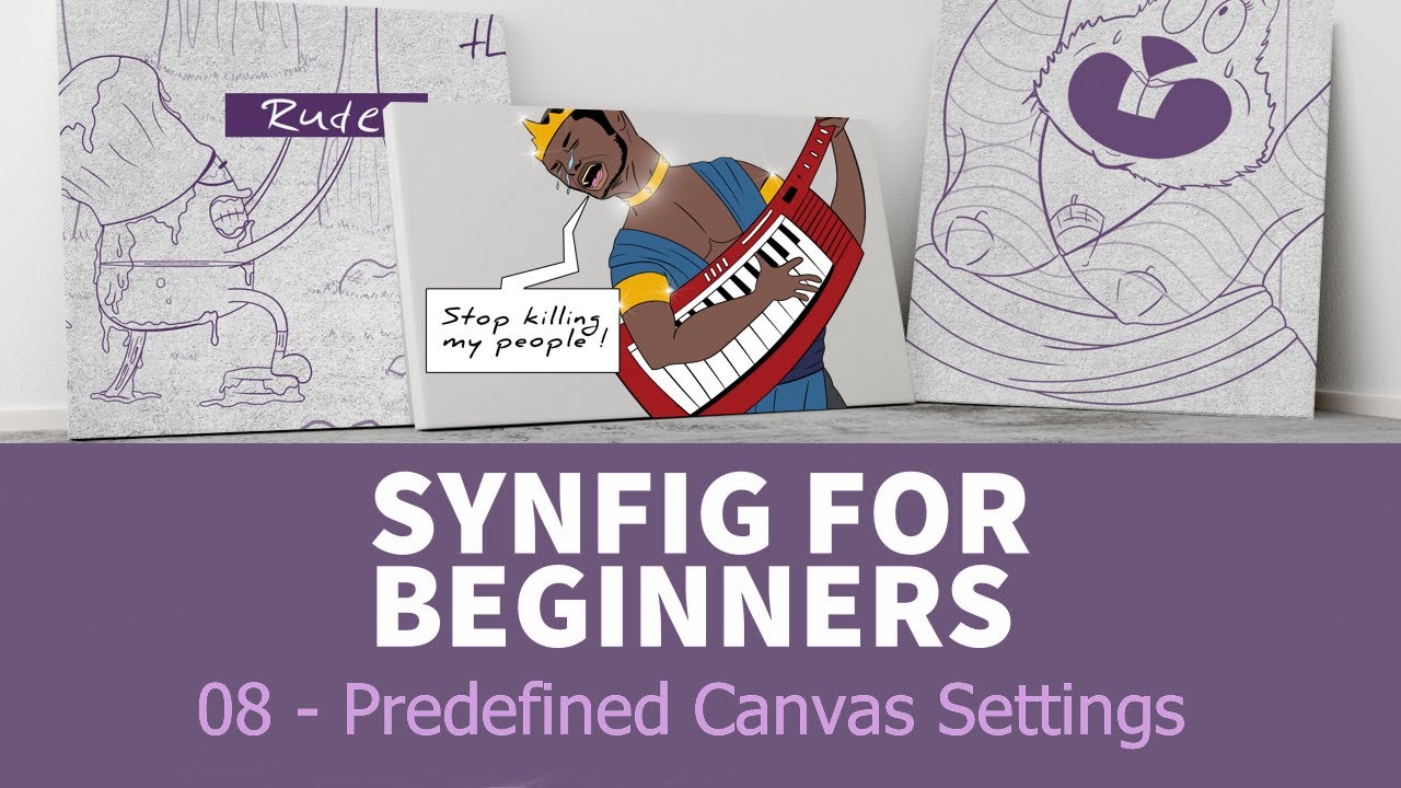 Synfig for beginners: 08 - Predefined Canvas Settings - YouTube