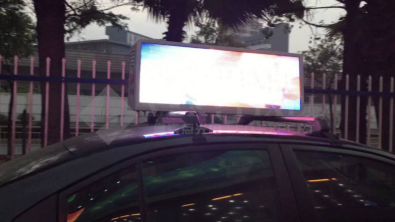 verypixel led taxi topper sign - YouTube