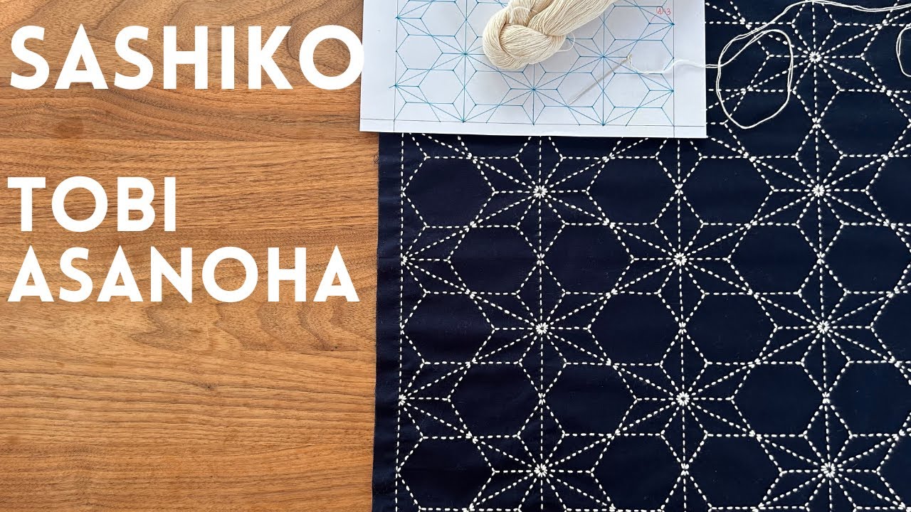 SASHIKO Let's draw and stitch a traditional and beautiful Tobi-Asanoha ...