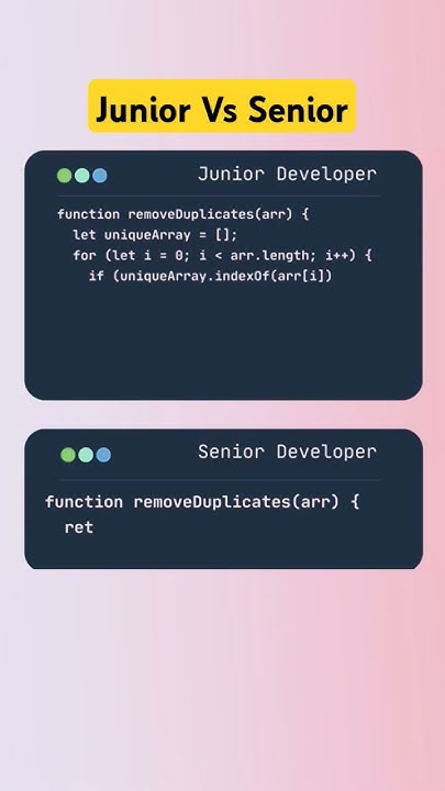 Junior Vs Senior Developer #programming #html #javascript #webdevelopment #html5 #webdesign # ...