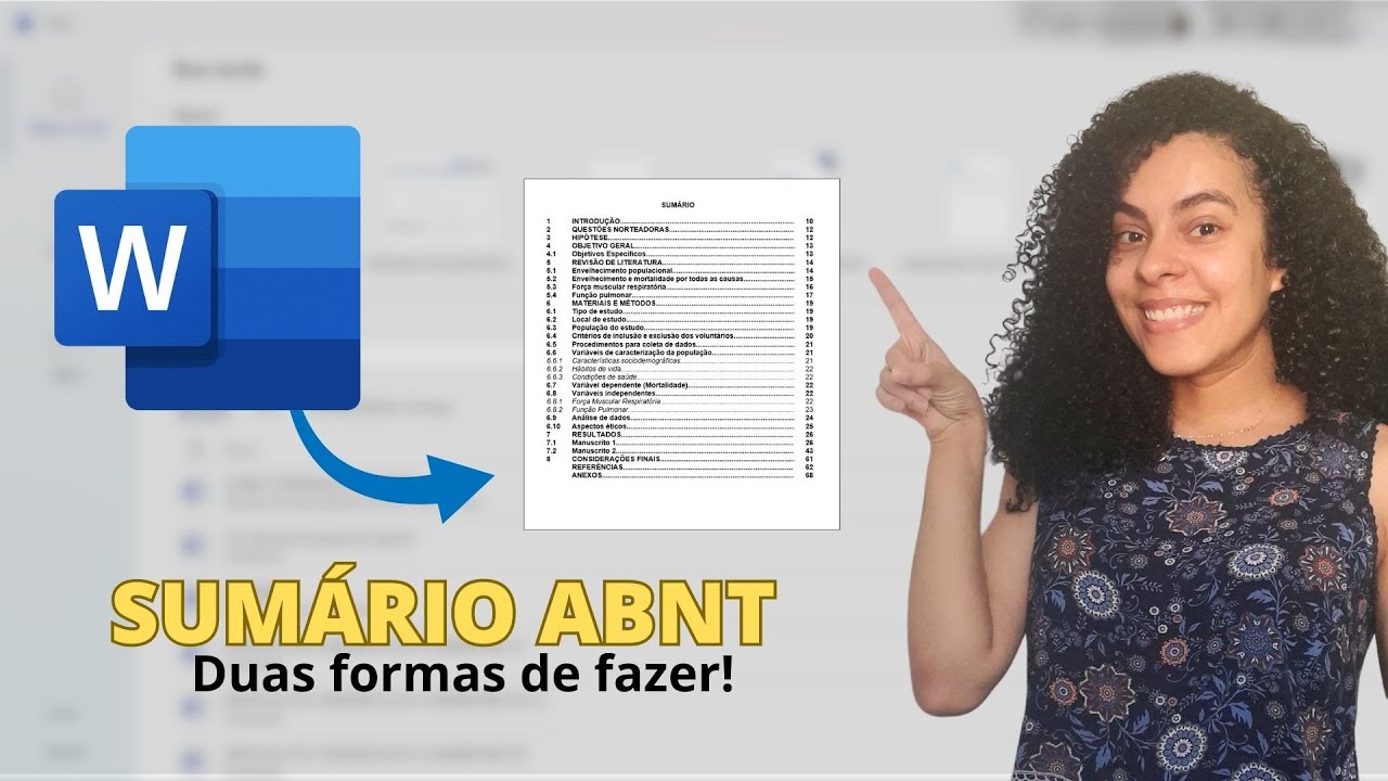 Norma ABNT: Como Formatar o Sumário - Confira Aqui - YouTube