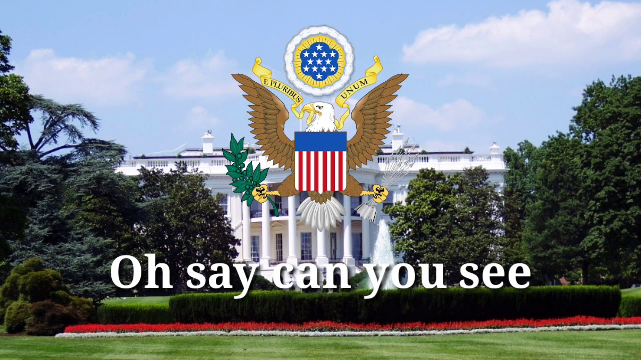 National Anthem of The United States of America (Instrumental w/ lyrics ...