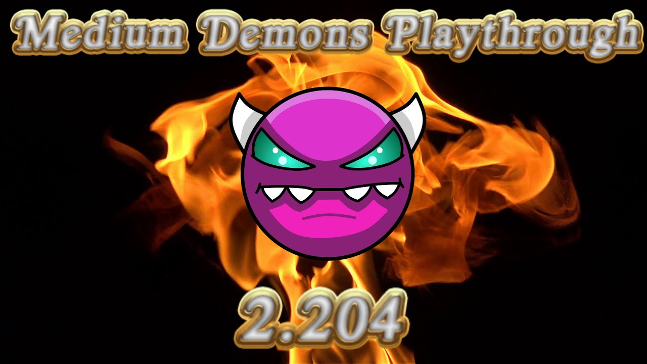 All Medium Demon Platformers Playthrough (As of 2.204) Geometry Dash # ...