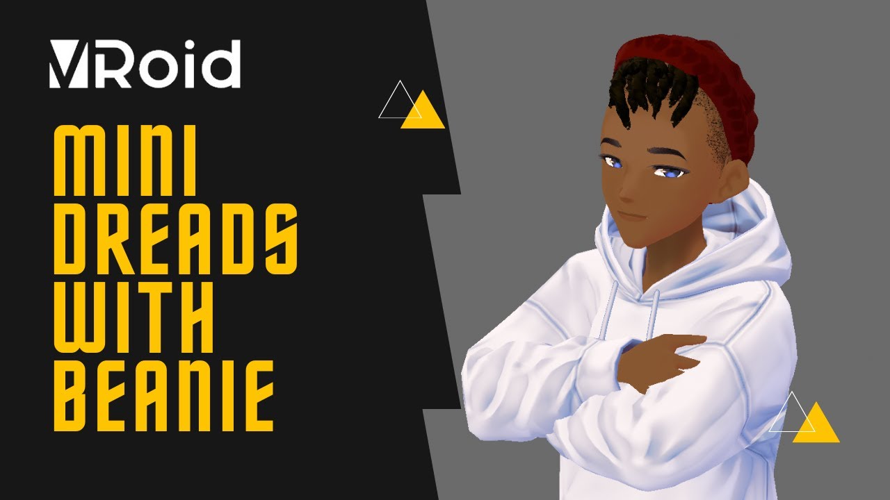 Vroid mini dreads with a beanie! - YouTube