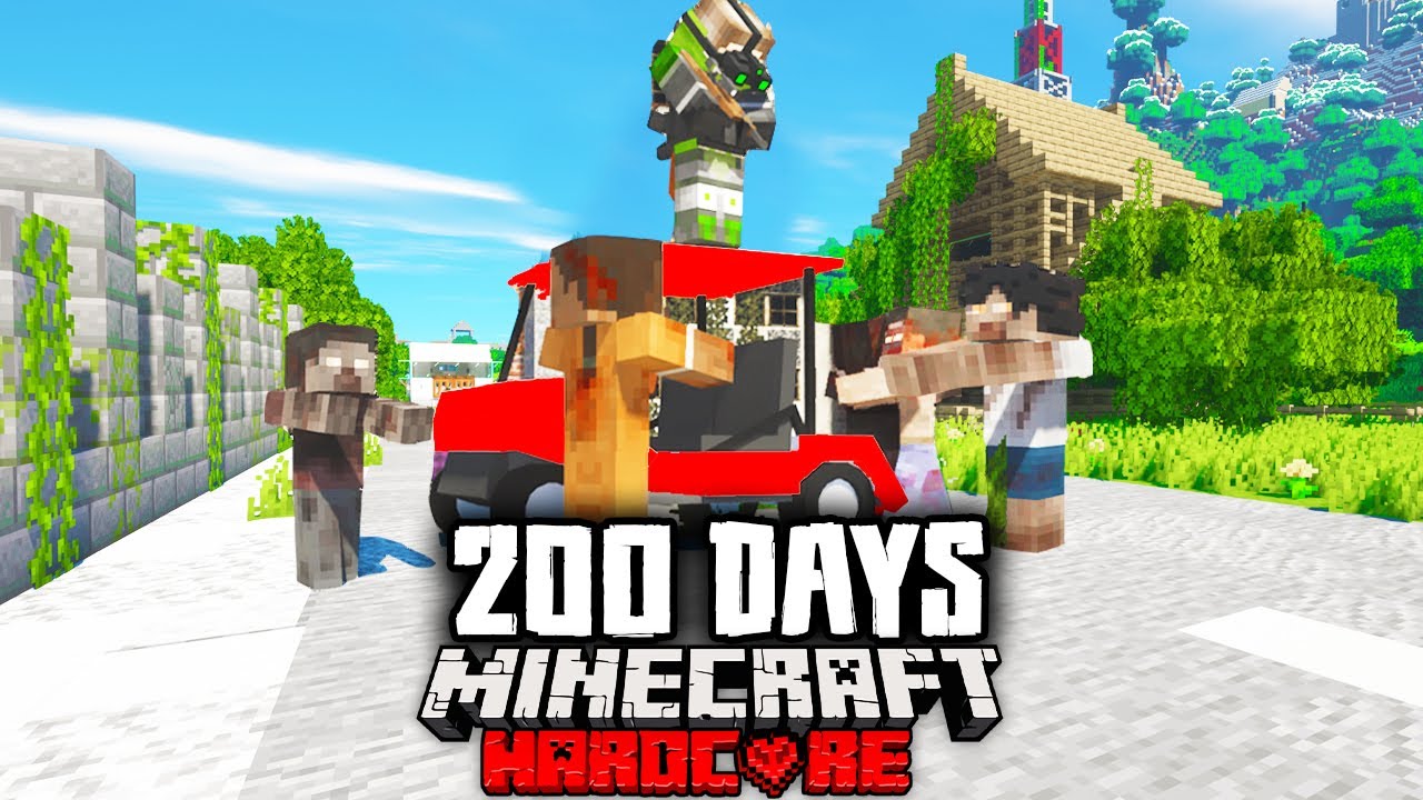 I Survived 200 Days in a Contaminated Zone in Hardcore Minecraft - YouTube