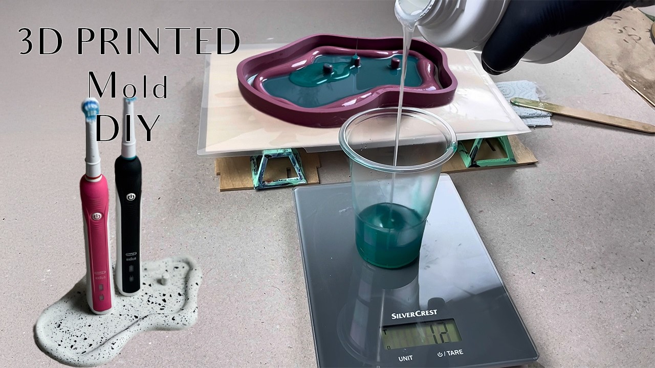 How to make a silicone mold form a 3D Print, Jesmonite Casting # ...