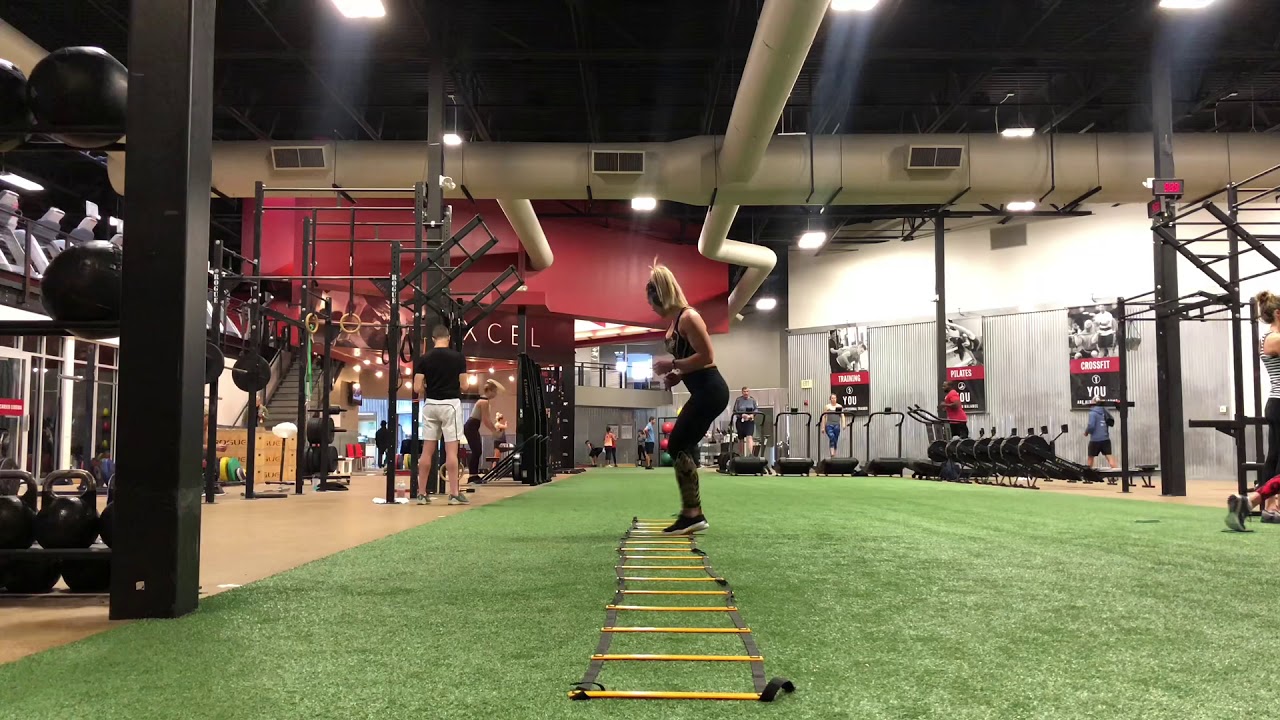 Lateral In & Out Ladder to Sprint - YouTube