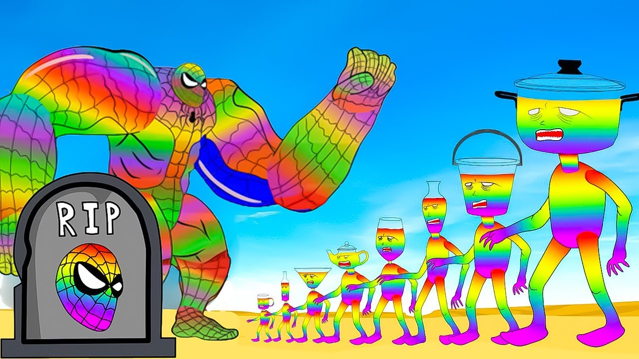 Rescue RAINBOW SPIDER-MAN Vs Evolution Of MONSTER RADIATION : Returning ...