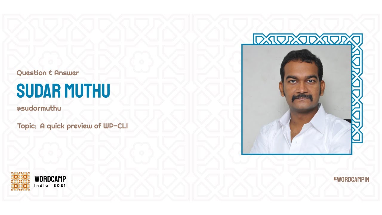 Q&A #3 [Sudar Muthu] A quick preview of WP-CLI - YouTube