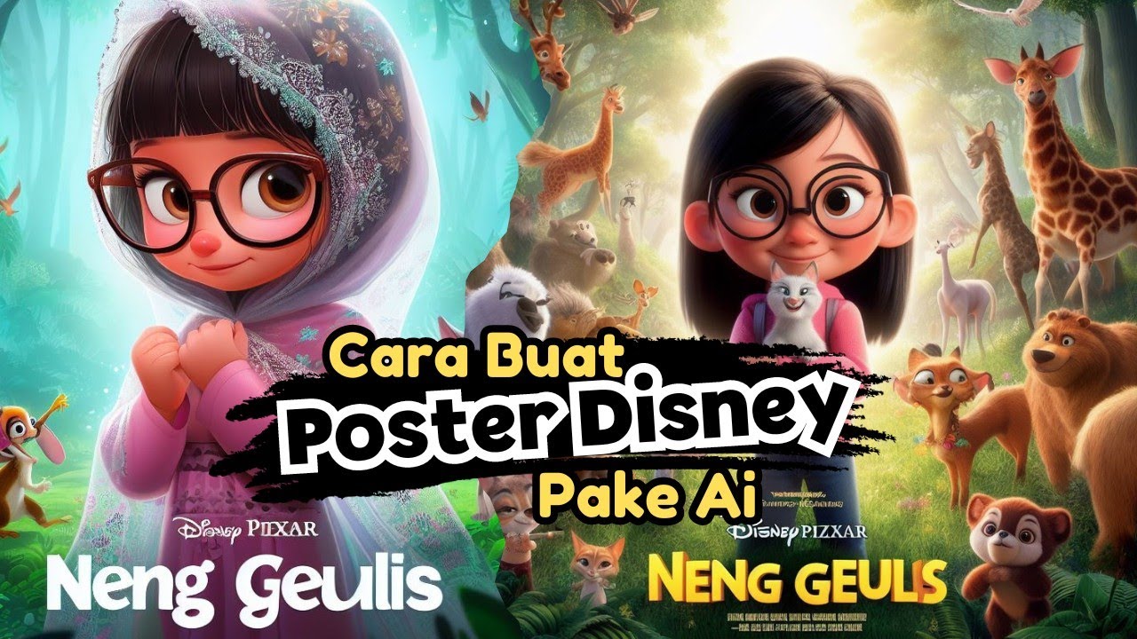TUTORIAL Membuat POSTER DISNEY Menggunakan AI di HP || AI image Creator ...