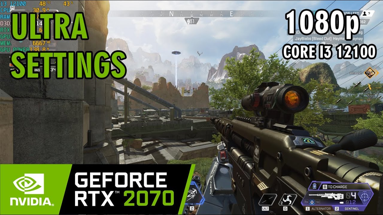 Apex Legends Ultra Settings RTX 2070 | Core i3 12100 1080p - YouTube