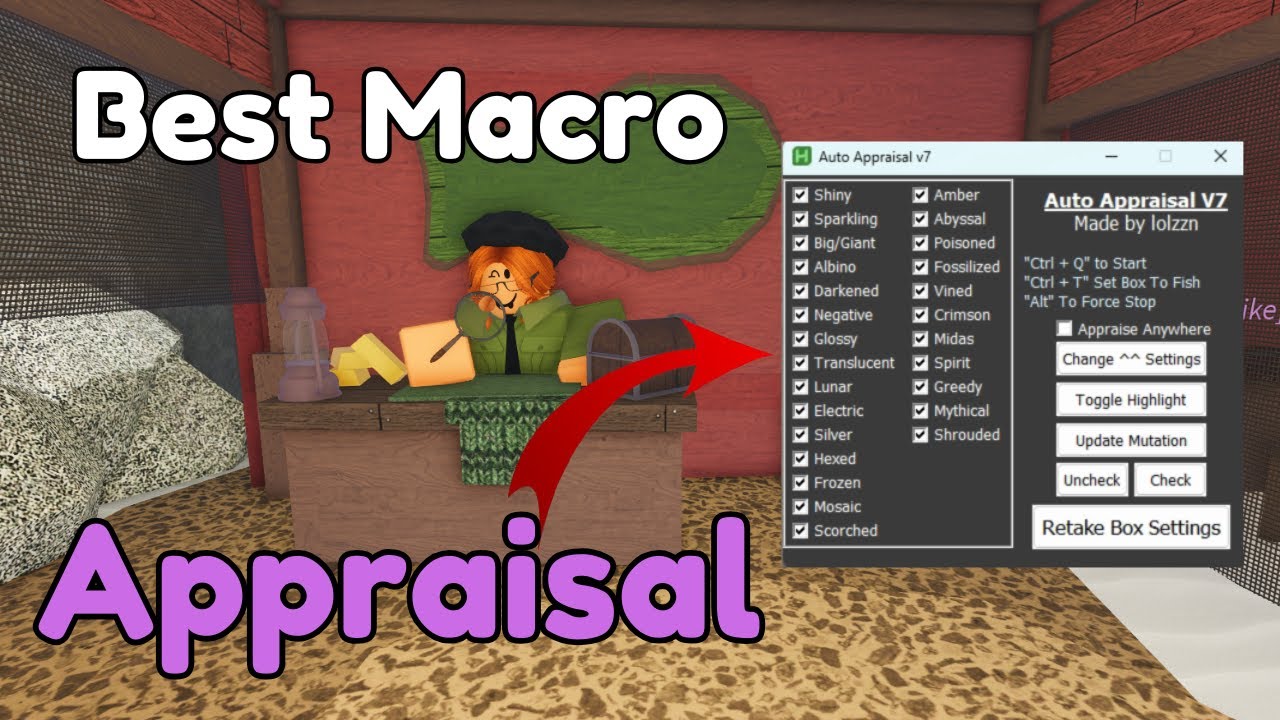 How to AFK Auto Appraise MACRO in Fisch | Best Macro Appraiser In Fisch ...