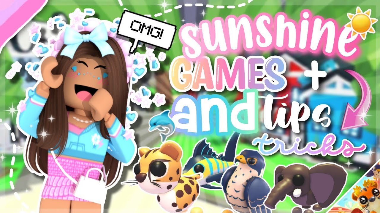 SUNSHINE GAMES ☀️🎾🎠 Tips + Tricks! *Get Pets FAST!* - Adopt Me 2024 🐶🐾💗 ...