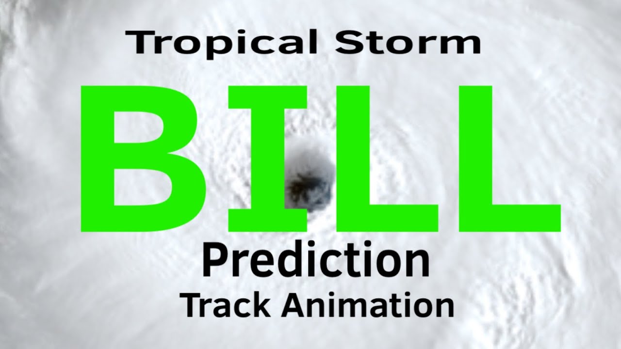 Tropical Storm Bill Prediction - Track Animation (Realistic) - YouTube