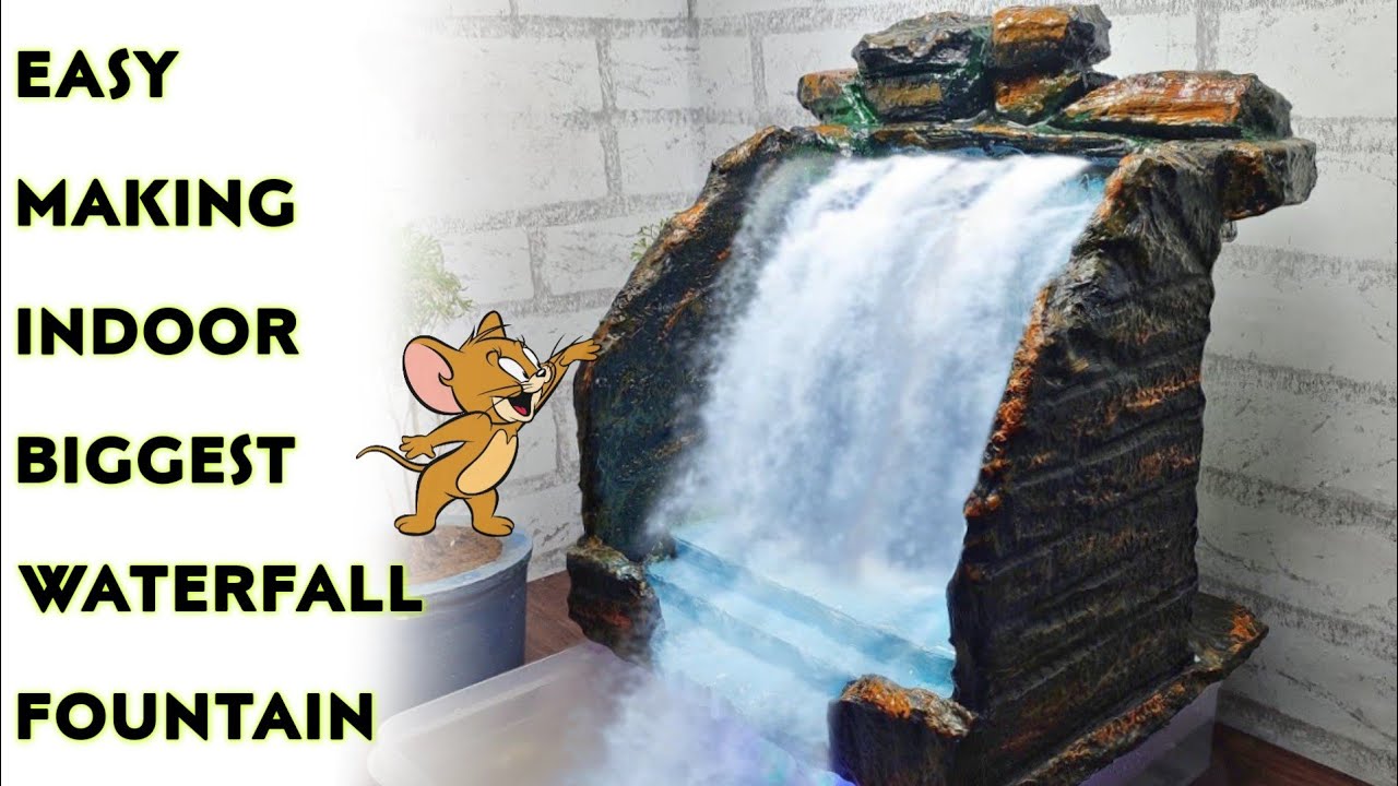 Amazing My Favourite Indoor Biggest Waterfall Fountain | DIY Easy ...