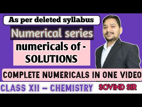 | NUMERICALS - CHEMISTRY CHAPTER -2 SOLUTIONS | NUMERICALS SERIES | BEST EXPLANATION | SOVIND ...
