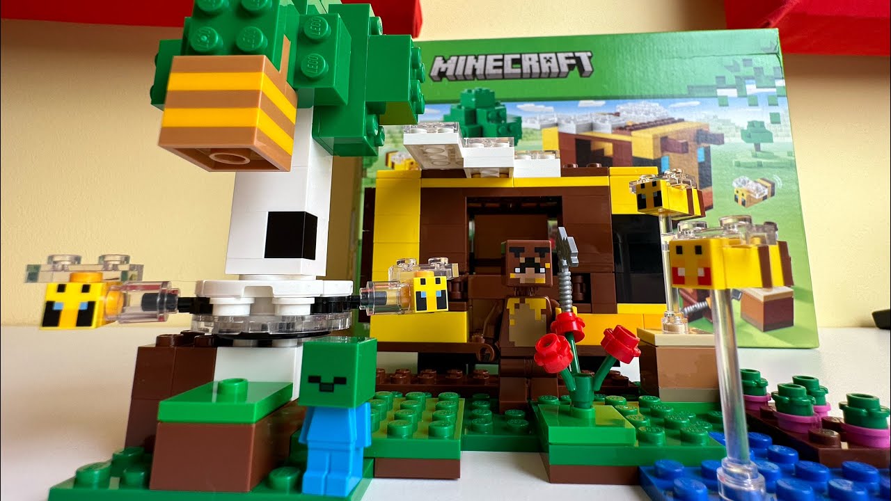 Stop motion build of LEGO Minecraft Bee Cottage 🐝 - YouTube