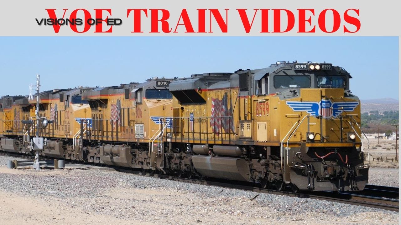 VOE Train Videos: Union Pacific Railfanning Westbound Train GE C45AH UP 8079 - YouTube