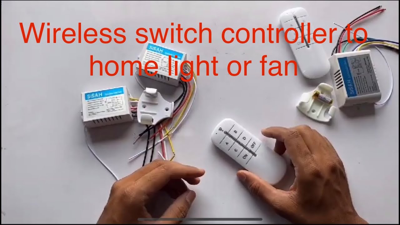 Wireless switches to Home 💡light or fan| Remote control switch | #video ...